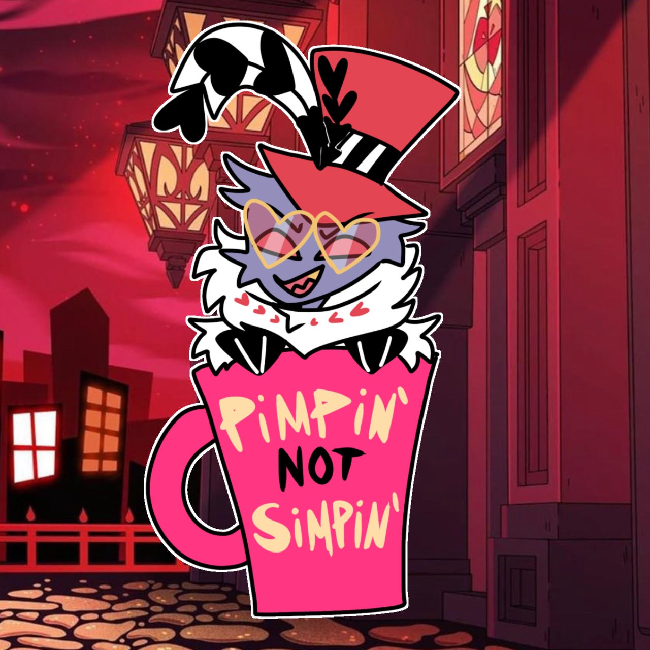 Hazbin Hotel Chibi Mug Keychains || Alastor, Husk, Valentino, Vox, - Etsy