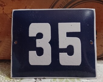 Enamel House Number - Etsy