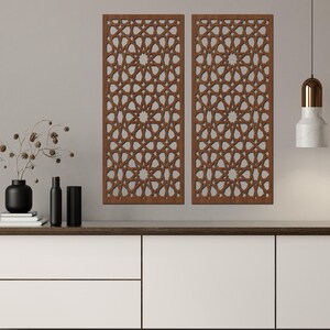 Geometric Wood Decor for Wall, Modern Art Wooden Sign, Triptych Native ...