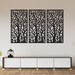 Decorative Rectangle Wooden Wall Art, Minimalist Laser Cut Decor Set, 3 ...