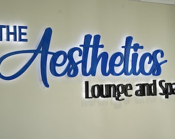 Outdoor Business Custom Led Sign, Backlit Stainless Steel 3D Letter ...