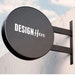 Double Sided Custom Round Exterior Circle Sign and Illuminated Round ...