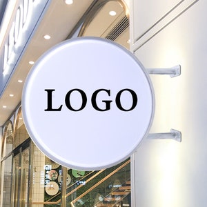 Double Sided Custom Round Exterior Circle Sign and Illuminated Round ...