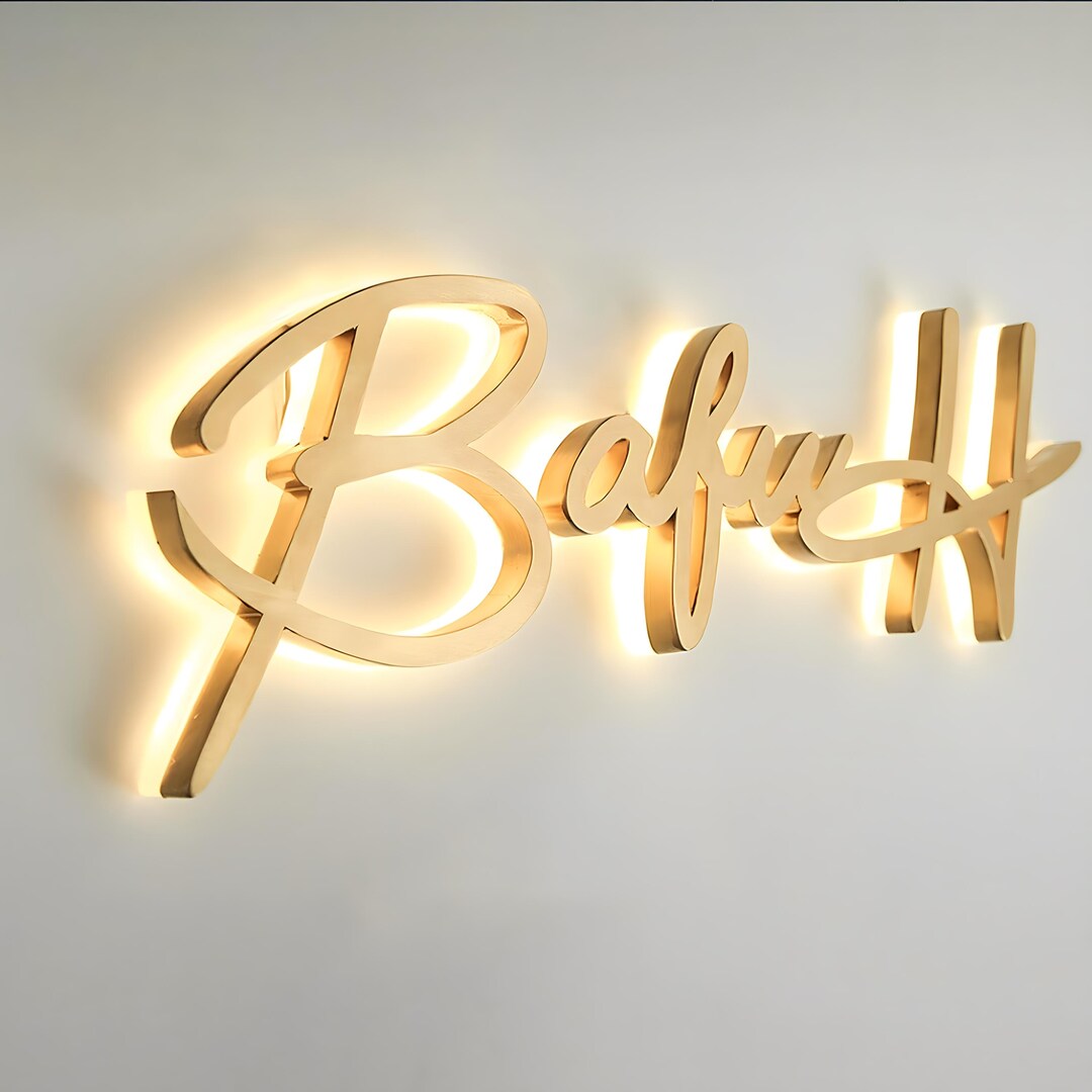 3d Backlit Sign, 3d Led Signage, Custom Outdoor Logo, Light Sign 3d ...