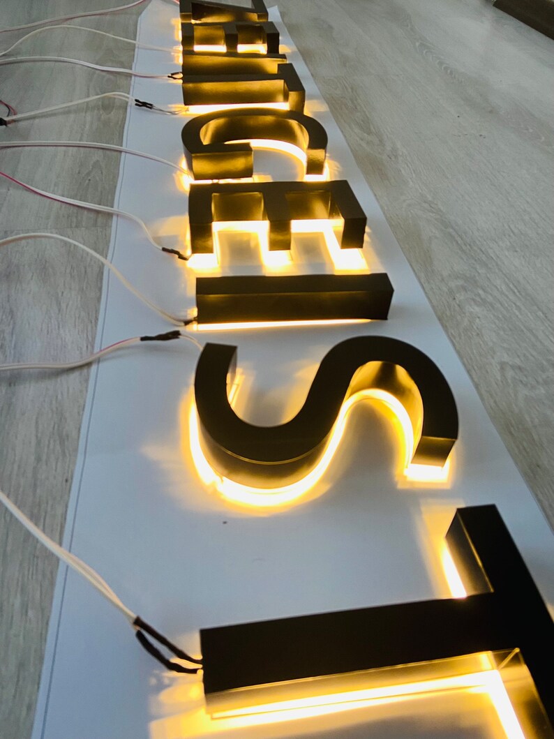 3d Backlit Sign 3d Led Signage Custom Outdoor Logo Light - Etsy