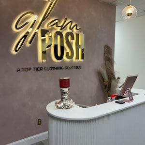 Backlit Logo Sign, Beauty Salon Sign, 3D Business Sign, Business ...