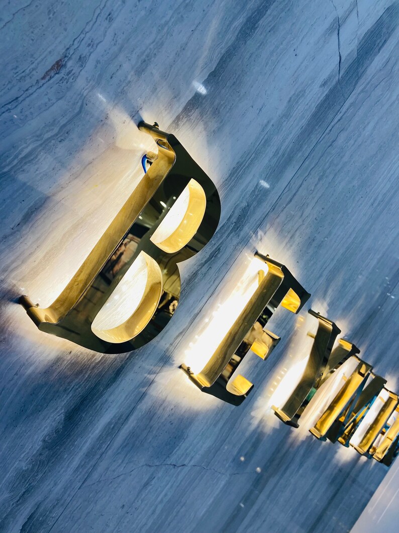 3d Backlit Sign 3d Led Signage Custom Outdoor Logo Light - Etsy