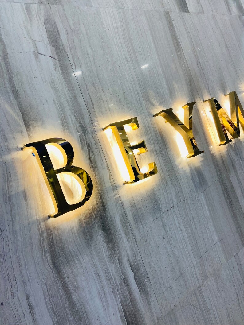 3d Backlit Sign 3d Led Signage Custom Outdoor Logo Light - Etsy