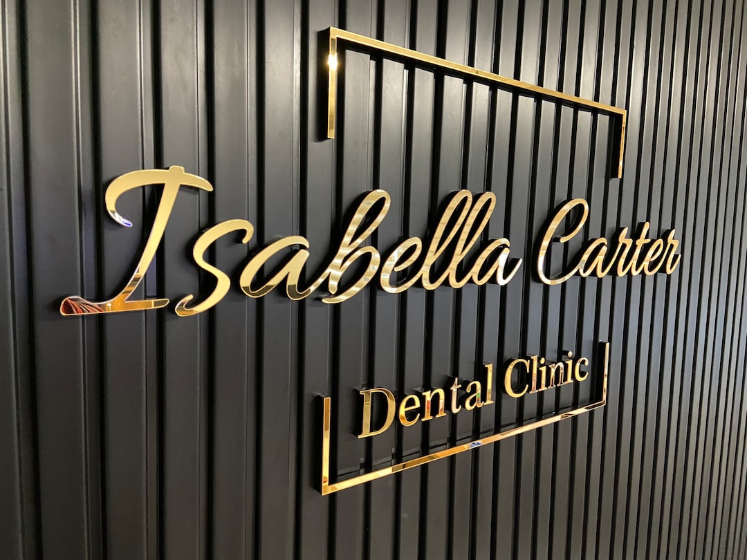 Custom Laser Cut, Clinic Sign, Sign With Raised 3D Design, Business ...
