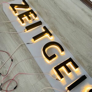3d Backlit Sign 3d Led Signage Custom Outdoor Logo Light - Etsy
