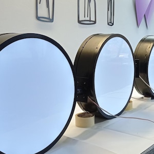 Double Sided Custom Round Exterior Circle Sign and Illuminated Round ...