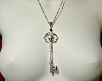 Antique Silver Skeleton Key - Etsy
