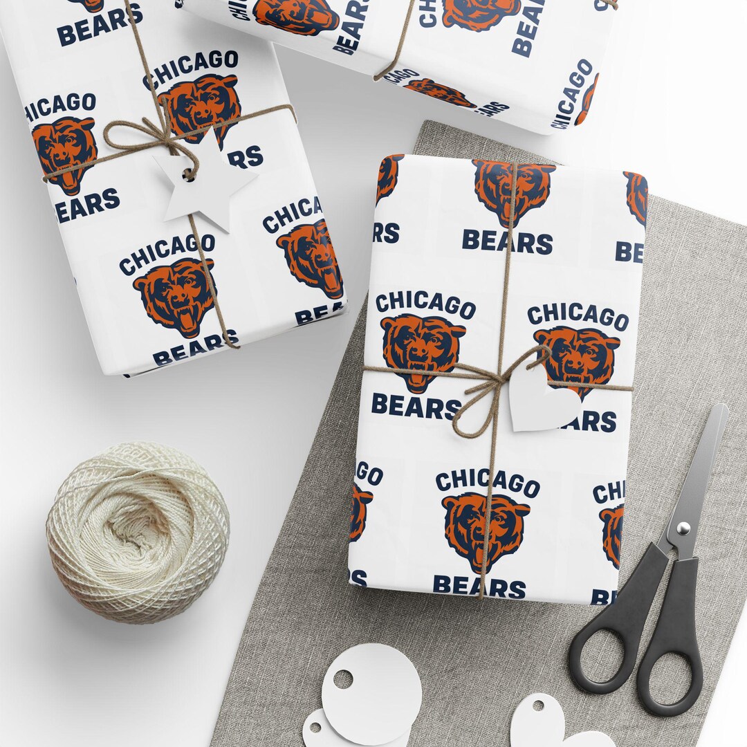 Chicago Bears Pattern Wrapping Paper - Etsy
