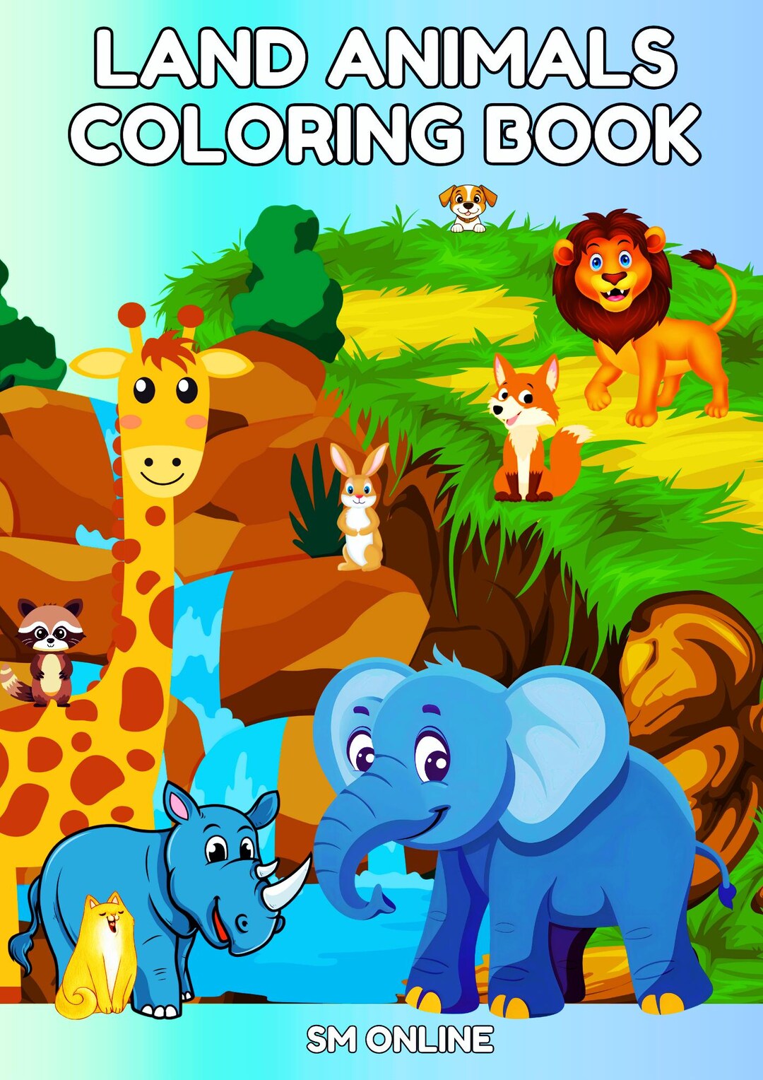 Land Animals Coloring Book With Animal Sounds - Etsy