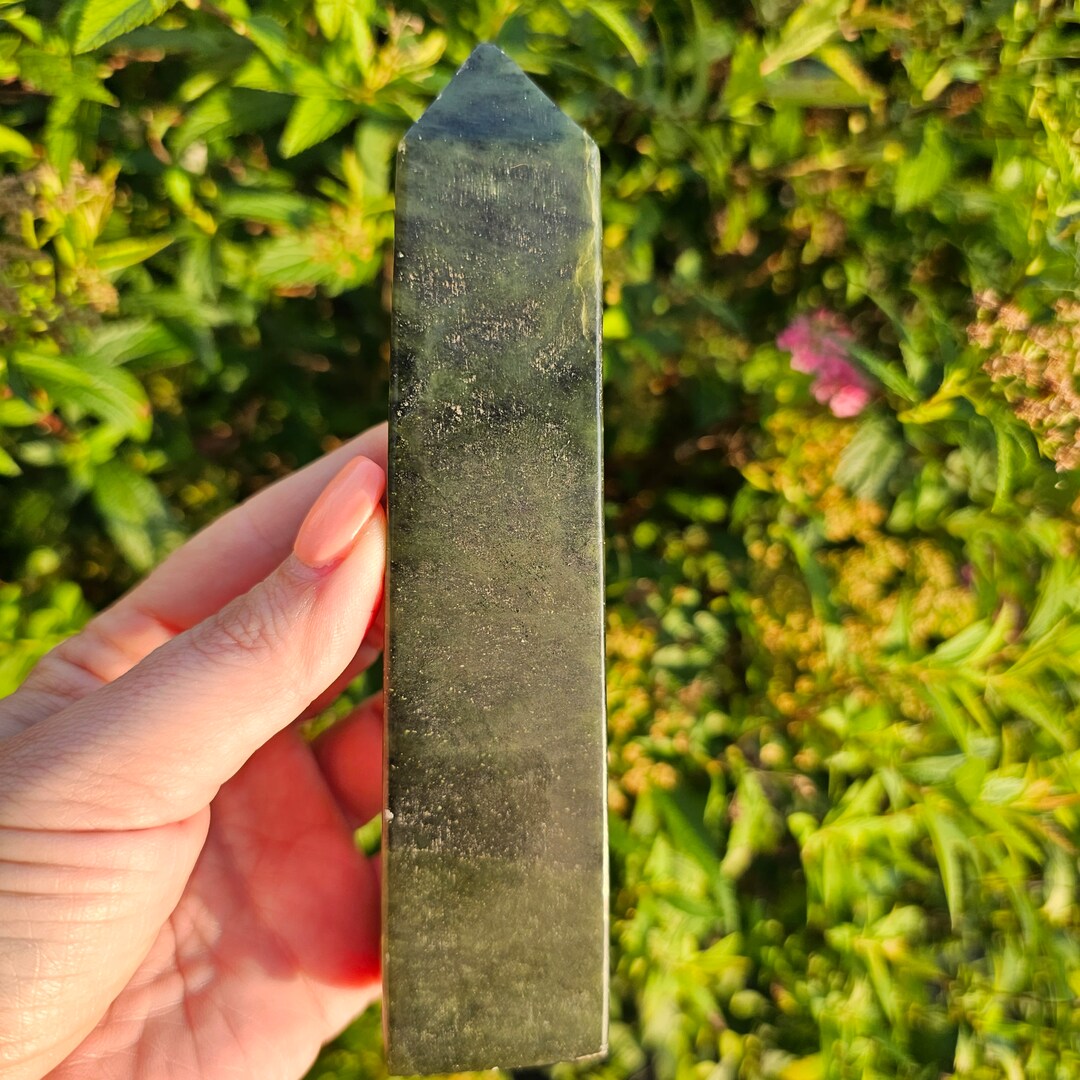 5.6" Nephrite Jade Tower Obelisk Jadeite Green Jade - Etsy
