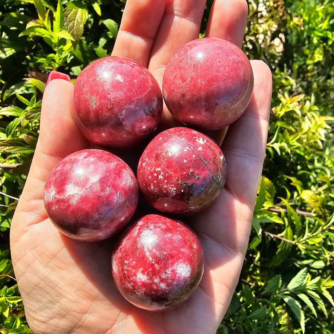 Thulite Spheres From Norway - Etsy