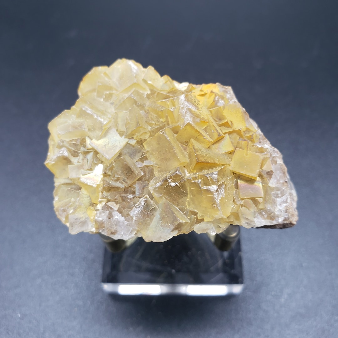 Naturally Iridescent Yellow Fluorite From Loralai, Baluchistan ...