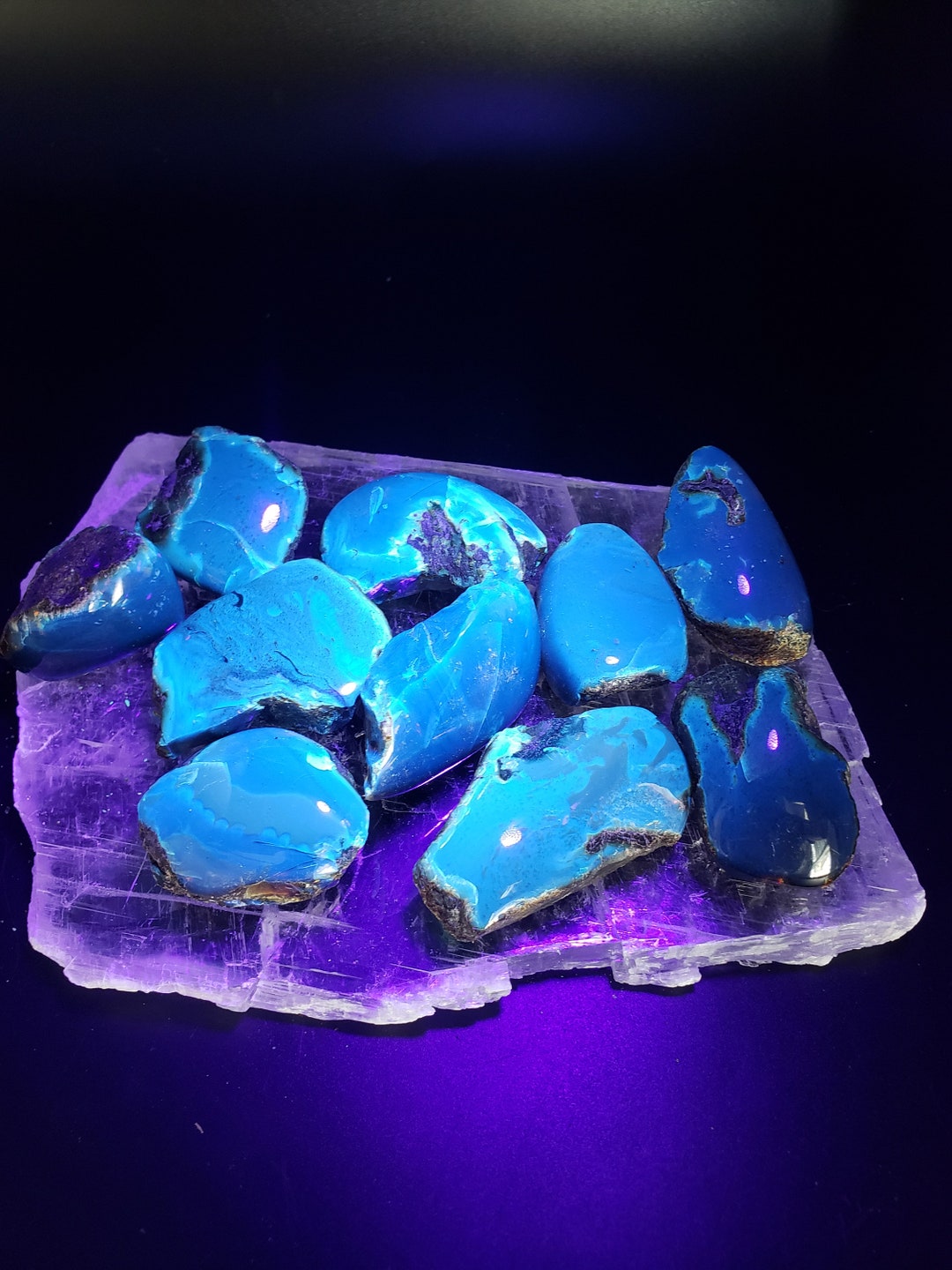Rare Blue Amber From Indonesia, UV Reactive - Etsy