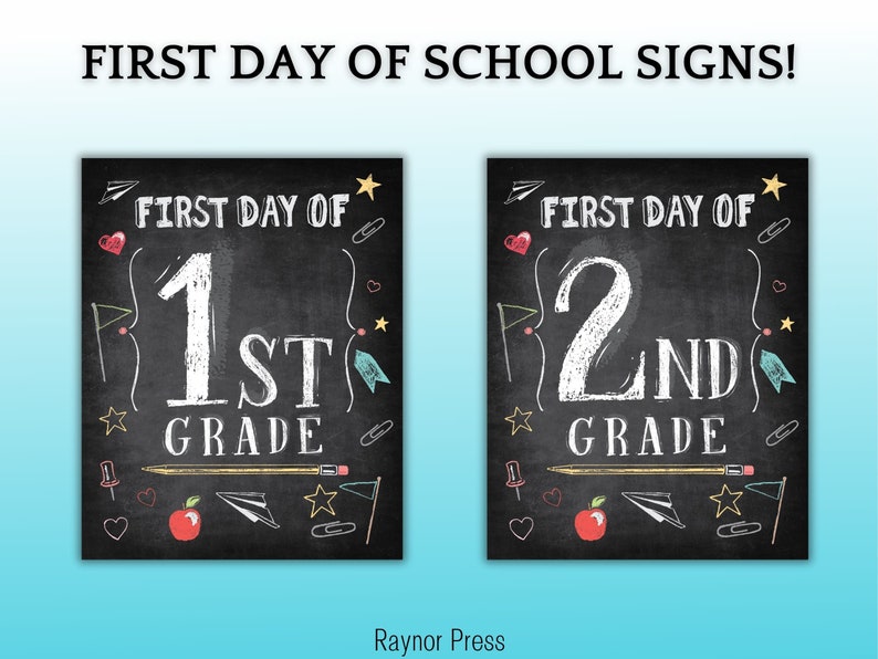 Cartel imprimible del primer día de clases Pizarra Imprimible Cartel de ...