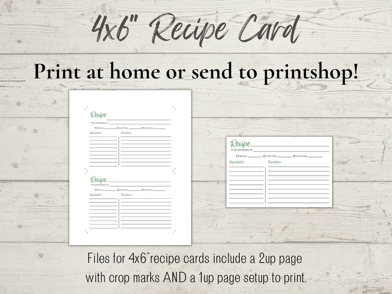 Printable Recipe Binder Kit, Printable Meal Planner, Recipe Organizer ...