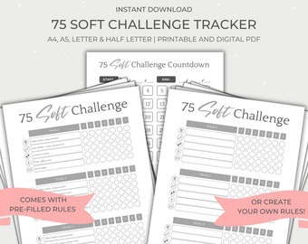 75 Soft Challenge Tracker - Etsy