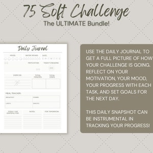75 Day Challenge Tracker With EDITABLE Rules 75 Soft Challenge 75 Hard ...