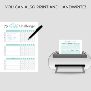 FILLABLE 75 Soft Challenge Planner, Pre-filled Rules or Editable Rules ...