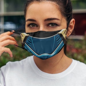 Blue Japanese Ninja Mask Storm, Japanese Ninja Mask, Halloween Mask ...