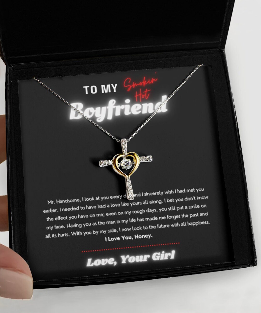 Happy Anniversary to My Boyfriend Necklace, to My Boyfriend Gift ...
