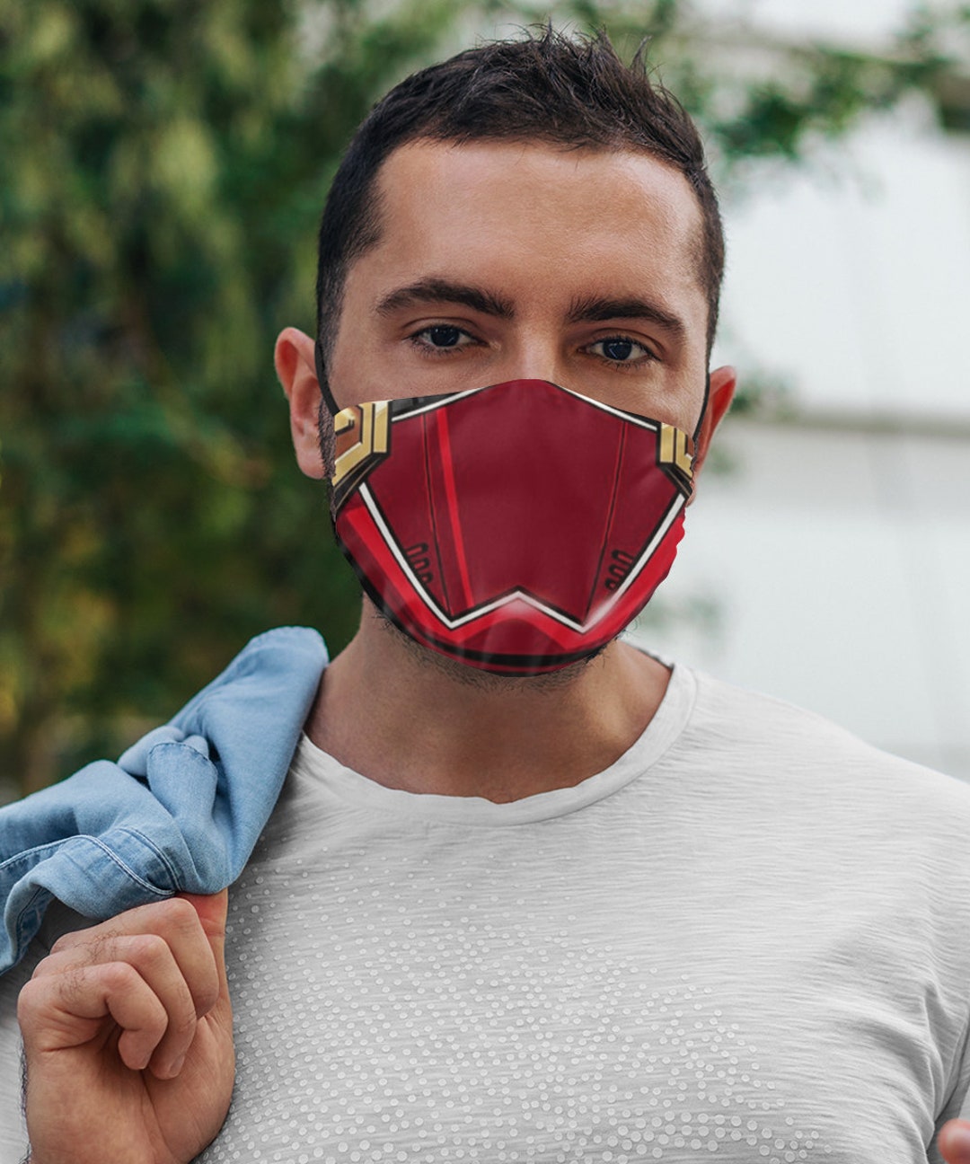 Red Japanese Ninja Mask Storm, Japanese Ninja Mask, Halloween Mask Face ...