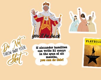 Hamilton Sticker Pack - Etsy
