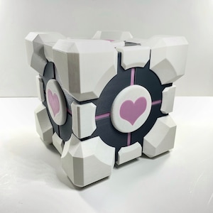 Portal Companion Cube Box | 3D Printed Weighted Companion Cube Storage ...