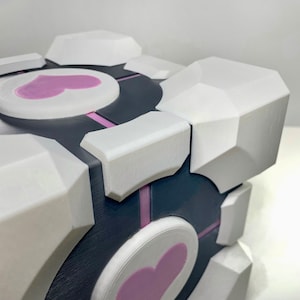 Portal Companion Cube Box | 3D Printed Weighted Companion Cube Storage ...