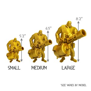 Team Fortress 2 Heavy Figure 3D Printed Low Poly TF2 Heavy Model Choose ...