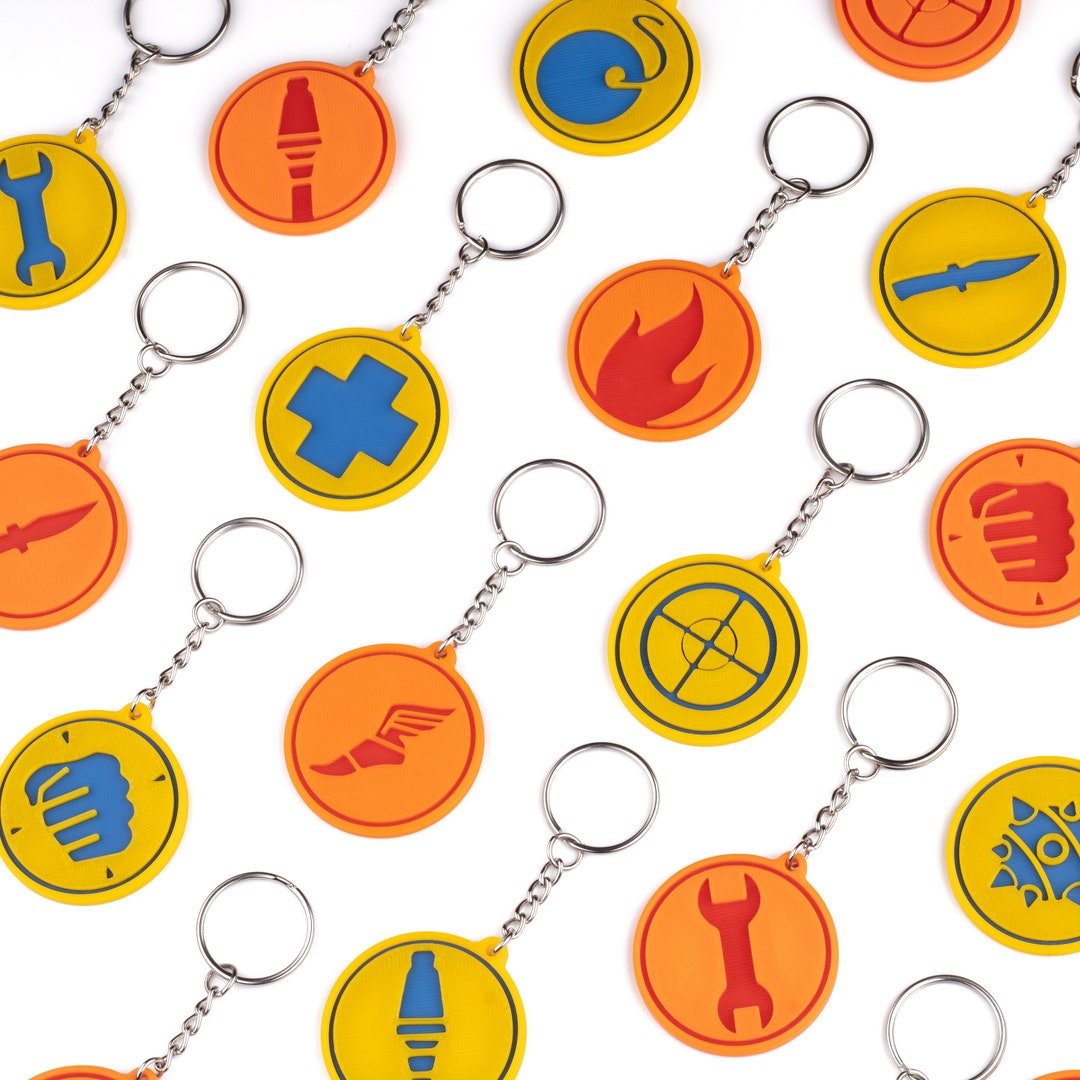 Team Fortress 2 Class Emblem Keychain | 3D Printed TF2 Keychain Class ...