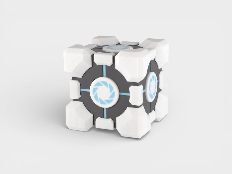 Weighted Companion Cube Box, Portal Video Game Aperture Science Storage ...