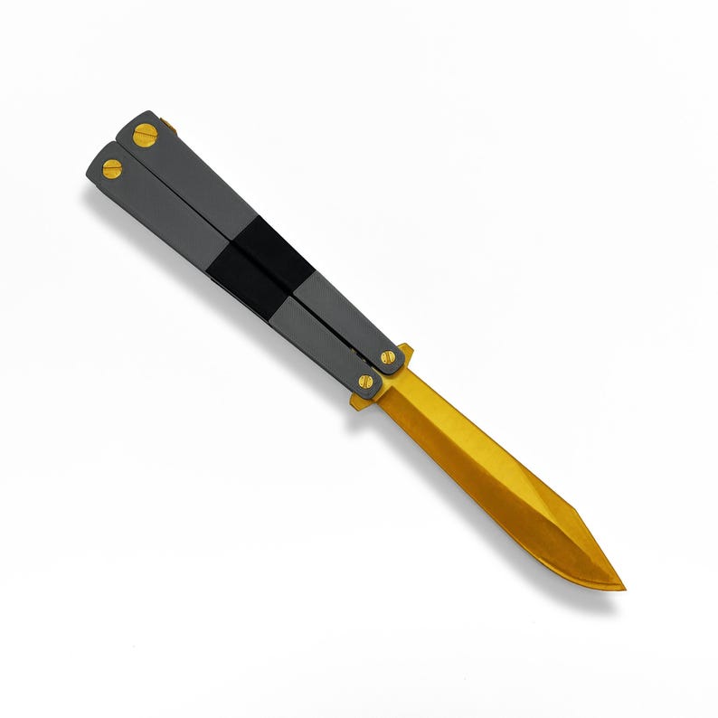 TF2 Spy Butterfly Knife Replica, Team Fortress 2 Default Balisong Prop ...