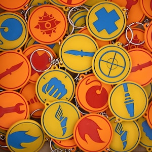 Team Fortress 2 Class Emblem Keychain | 3D Printed TF2 Keychain Class ...