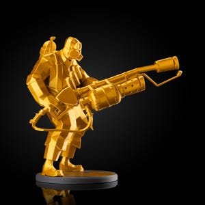 Team Fortress 2 Pyro Figurine | 3D Printed Low Poly TF2 Pyro Desktop ...