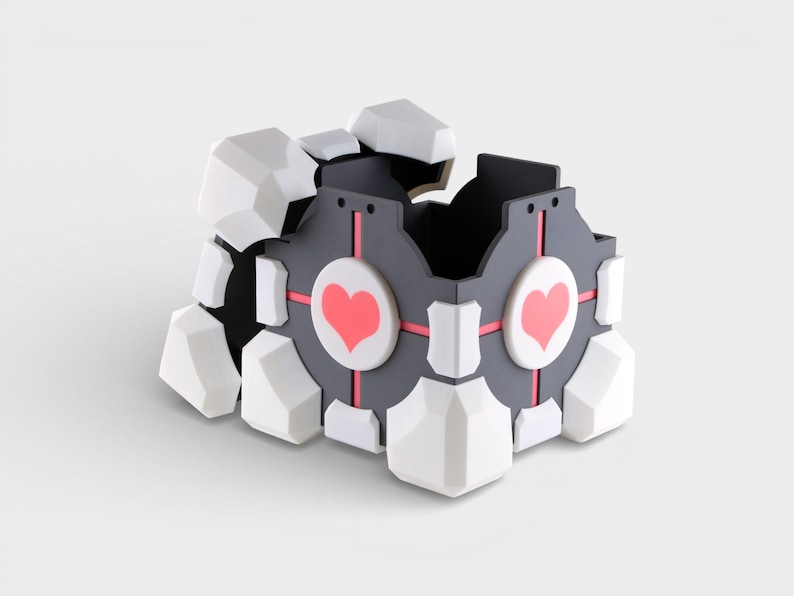 Weighted Companion Cube Box, Portal Video Game Aperture Science Storage ...