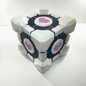 Portal Companion Cube Box | 3D Printed Weighted Companion Cube Storage ...