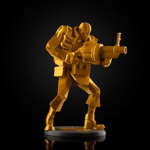 Team Fortress 2 Demoman Figurine | 3D Printed Low Poly TF2 Demoman ...