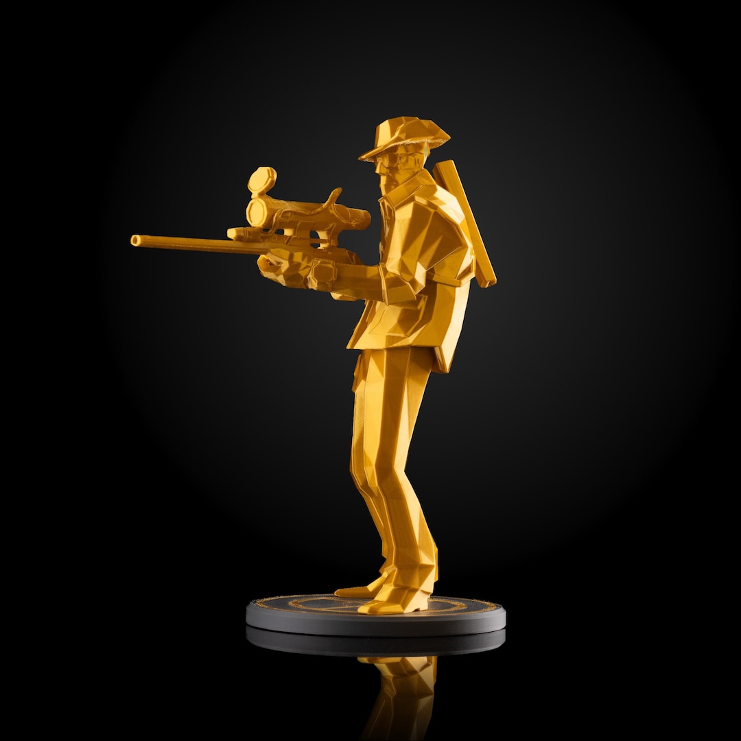 Team Fortress 2 Sniper Figurine | 3D Printed Low Poly TF2 Sniper Model ...