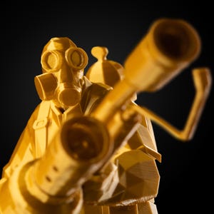 Team Fortress 2 Pyro Figurine | 3D Printed Low Poly TF2 Pyro Desktop ...