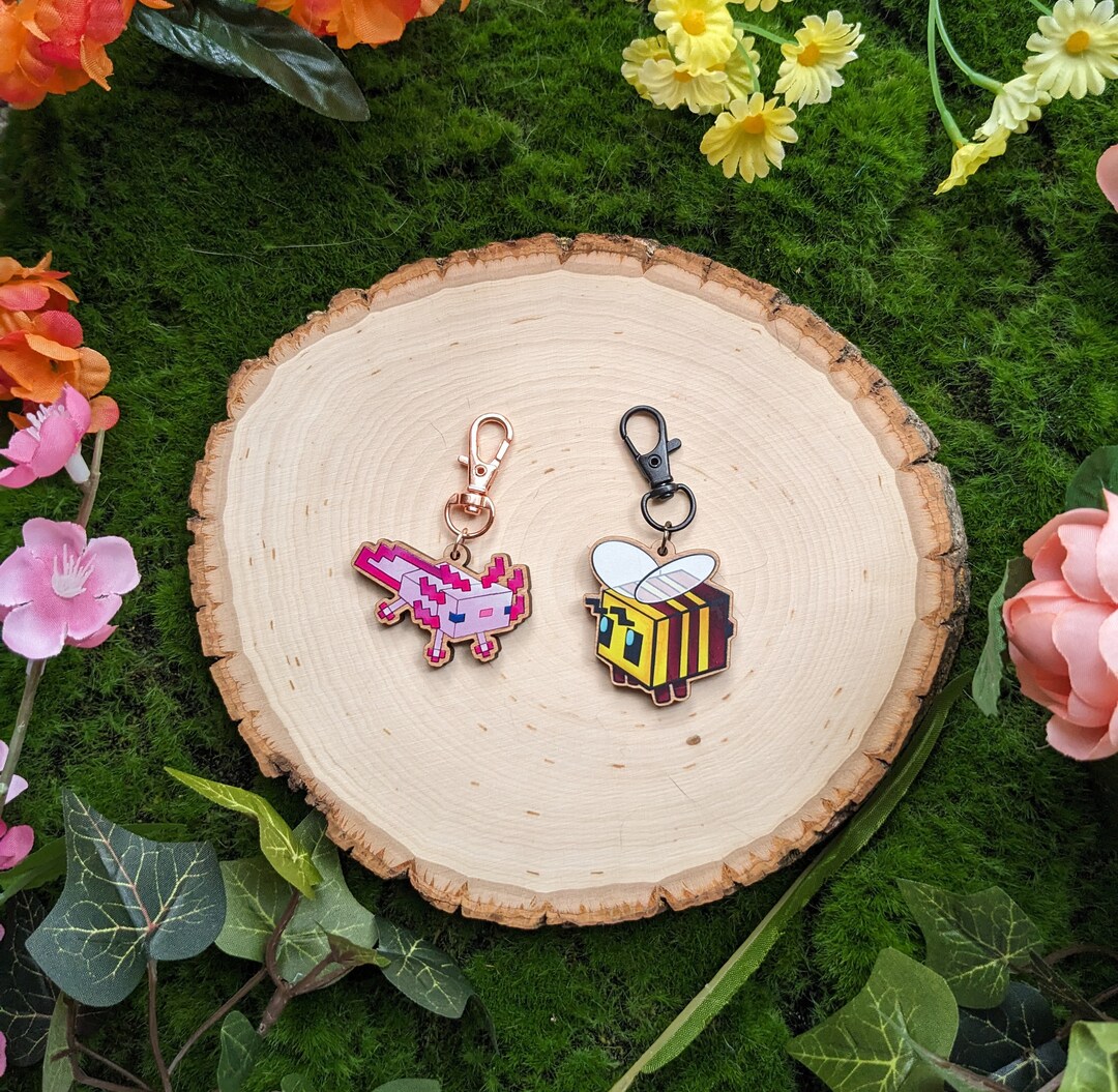 Minecraft Keychain - Etsy