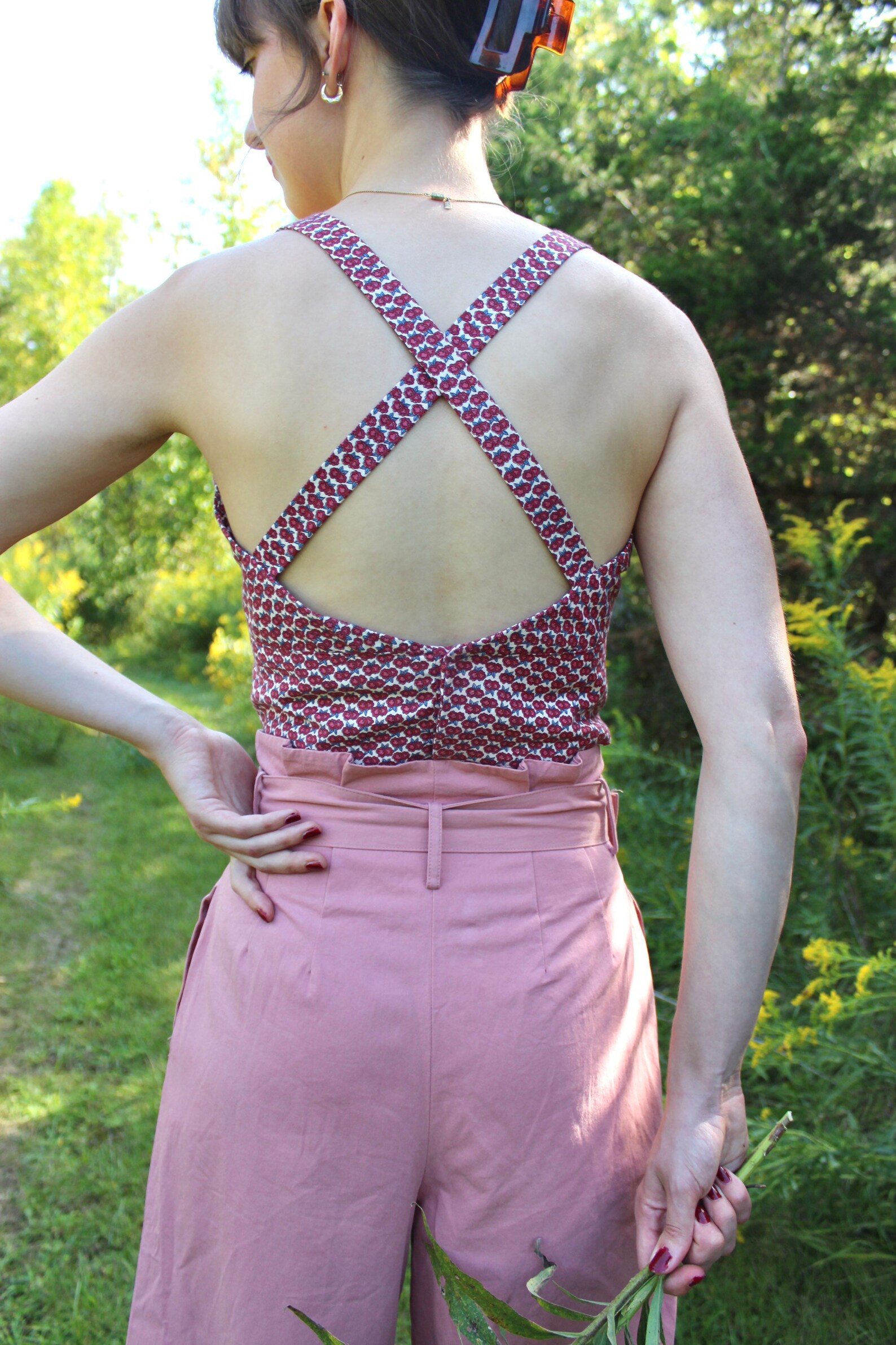 Cross Back Crop Top | Digital PDF Sewing Pattern | Sizes 0-14 | 4 Print ...