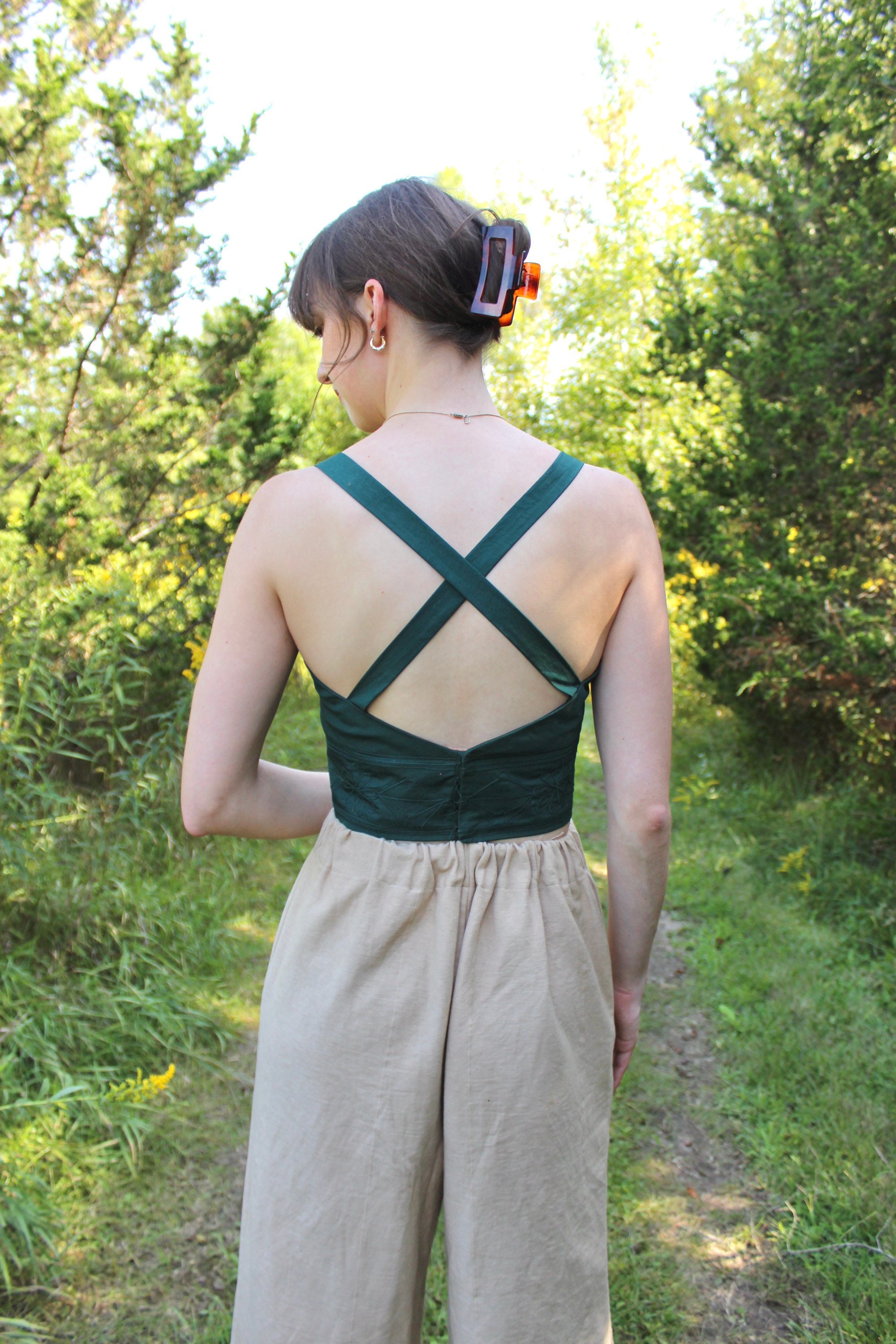 Cross Back Crop Top Digital PDF Sewing Pattern Sizes 0-14 - Etsy