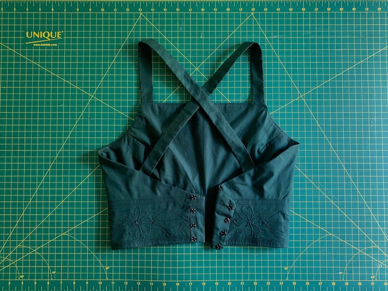 Cross Back Crop Top Digital PDF Sewing Pattern Sizes 0-14 - Etsy