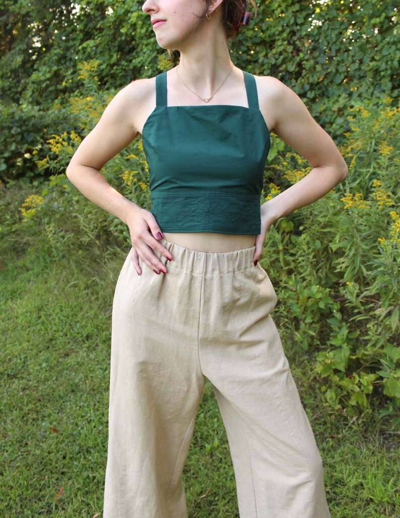Cross Back Crop Top Digital PDF Sewing Pattern Sizes 0-14 - Etsy