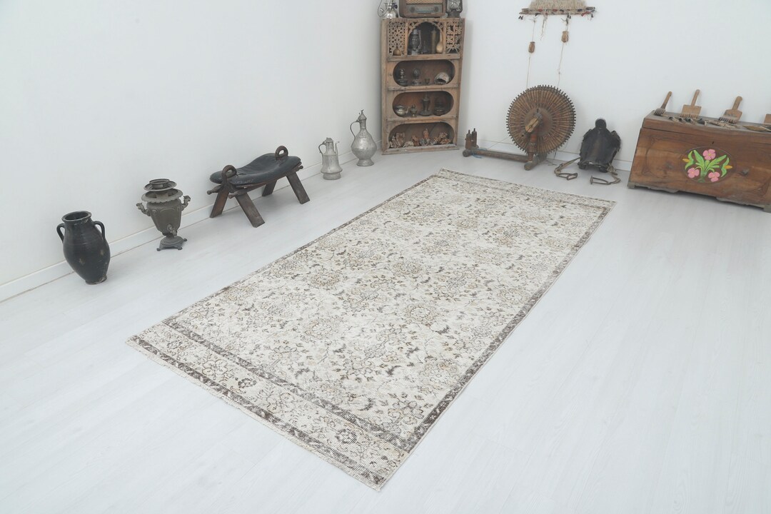 Semi Antique Rug, 5x10 Anatolian Rug, Turkish Rug 5x10, Area Rug, Rug ...